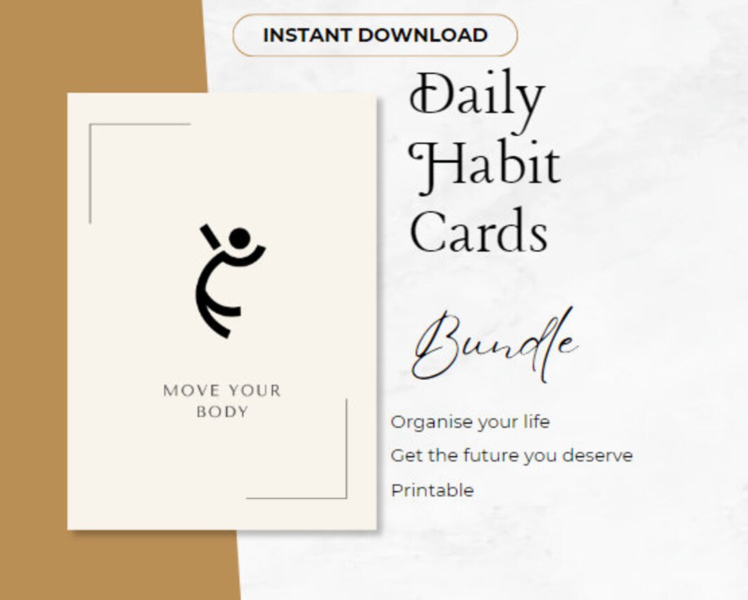 Habit Cards Daily Habits Daily Habit Printable Start A New Habit New ...