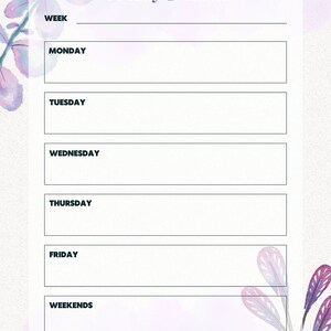Floral Meal Planner Bundle, Weekly Menu, Recipes (canva Template) - Etsy