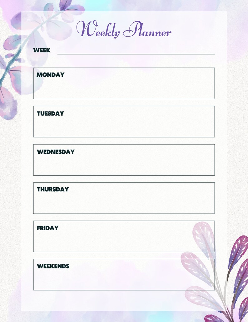 Floral Meal Planner Bundle, Weekly Menu, Recipes (canva Template) - Etsy