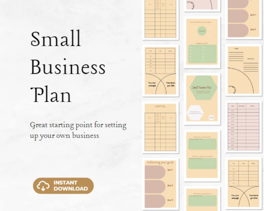 Business Workbook Template Bundle Small Business Idea Start up Small ...