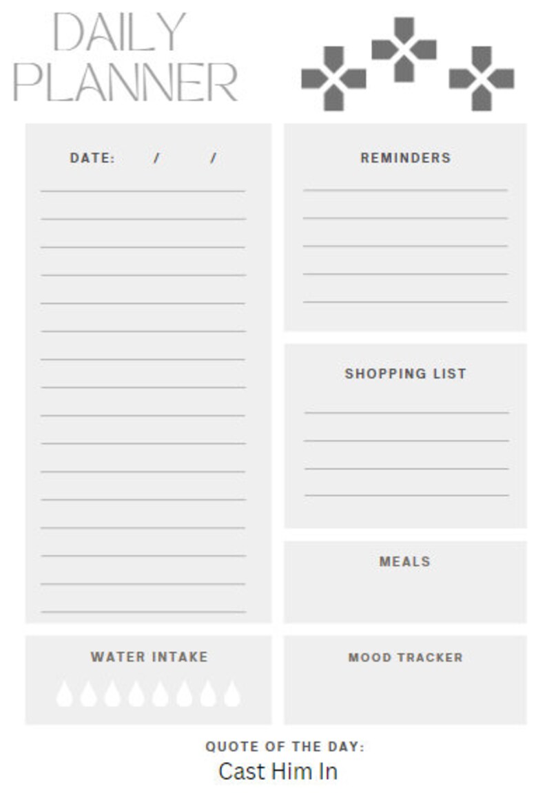 Gaming Themed Printable Planner Game Daily Weekly Yearly Planner Gamer ...