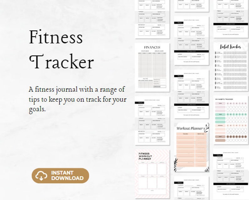 Fitness Tracker: Weekly Exercise & Habit Planner (digital Download) - Etsy