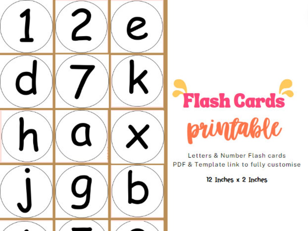 Letter Flashcards Number Flash Cards Printable Number Cards Alphabet ...