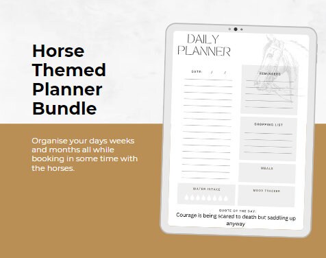 Horse Planner Bundle | Equestrian Daily, Weekly, Monthly (printable) - Etsy