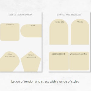 Mental Load Checklist Mental Health Crisis Mindfulness Sheets Stress ...