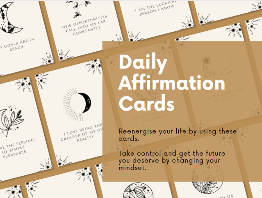 Daily Affirmation Cards Affirmation Cards Printable Affirmation Cards ...