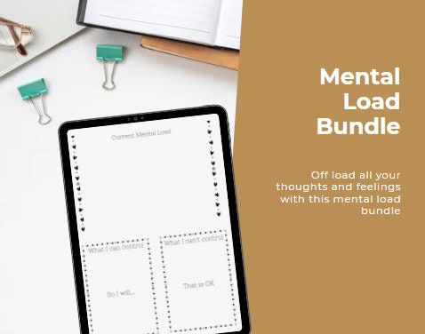 Mental Load Checklist Mental Health Crisis Mindfulness Sheets Stress ...
