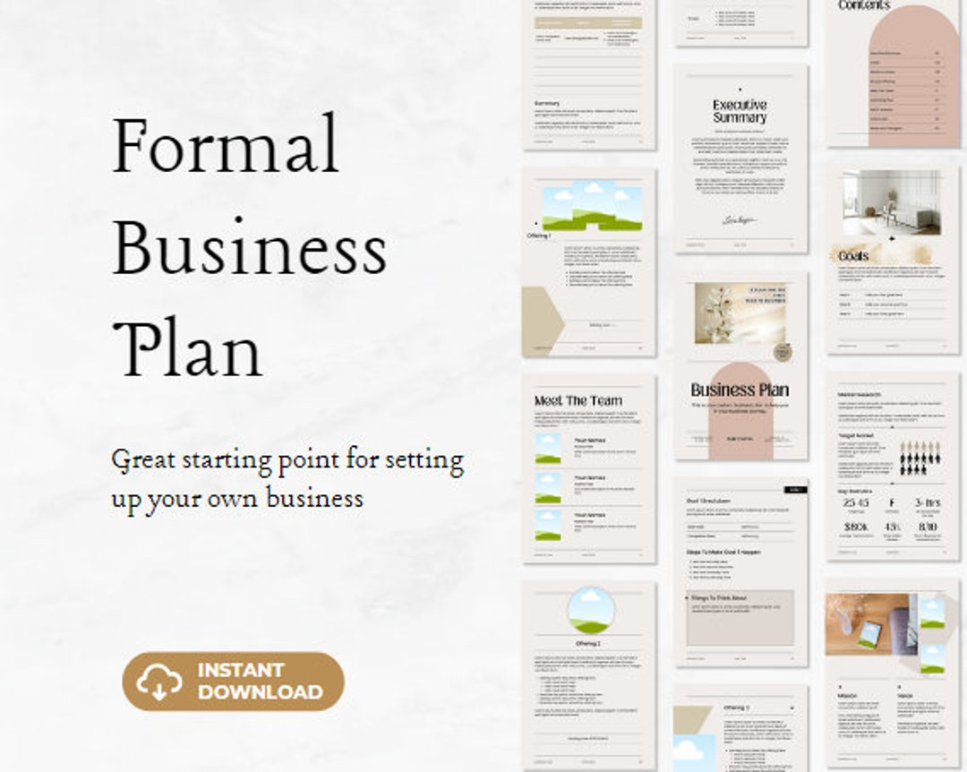 Formal Business Workbook Template Bundle Small Business Idea Start up ...