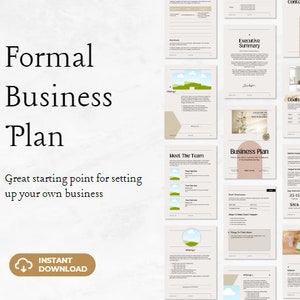 Formal Business Workbook Template Bundle Small Business Idea Start up ...