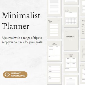 Minimalist Planner Set | Weekly, Monthly, Daily (digital Download) - Etsy