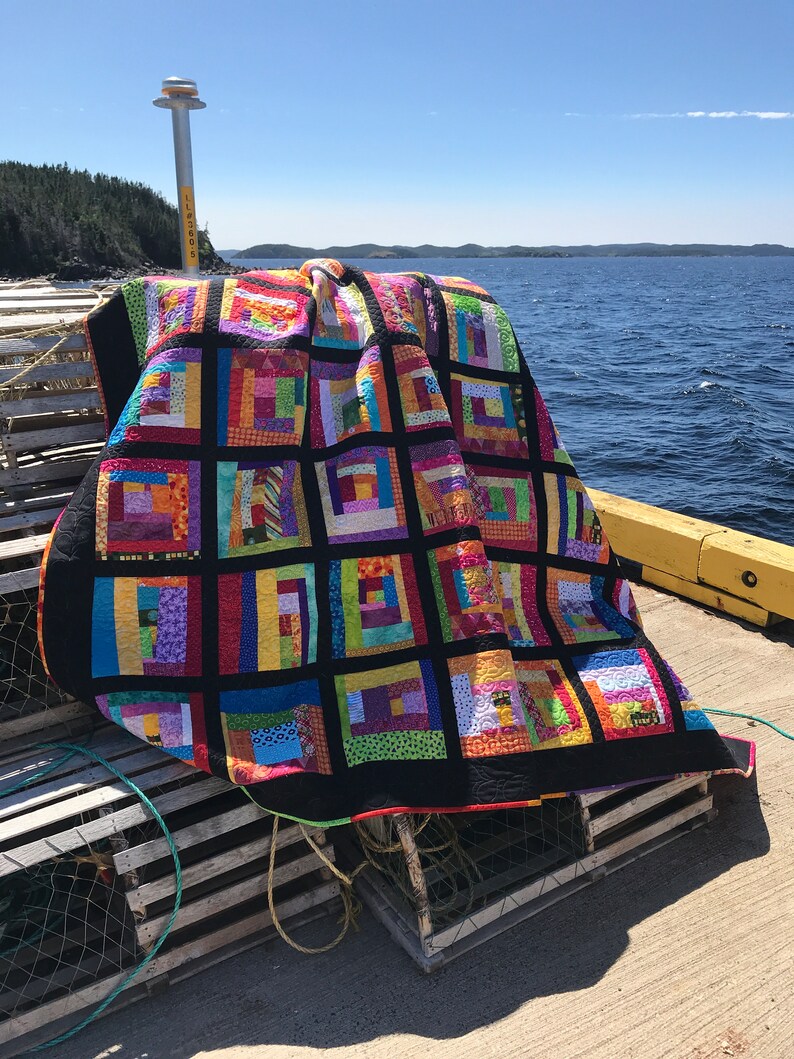 Modern Scrappy Quilt - Etsy