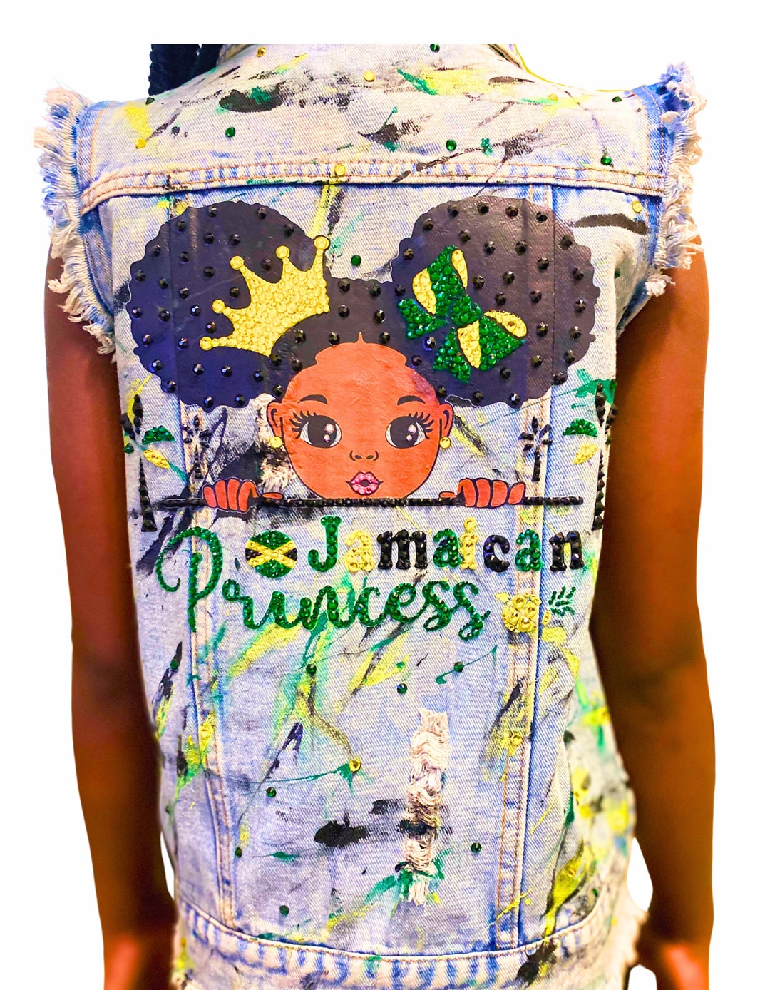 Tik Tok Inspired Jean Vest Kids Custom Denim Outfit - Etsy