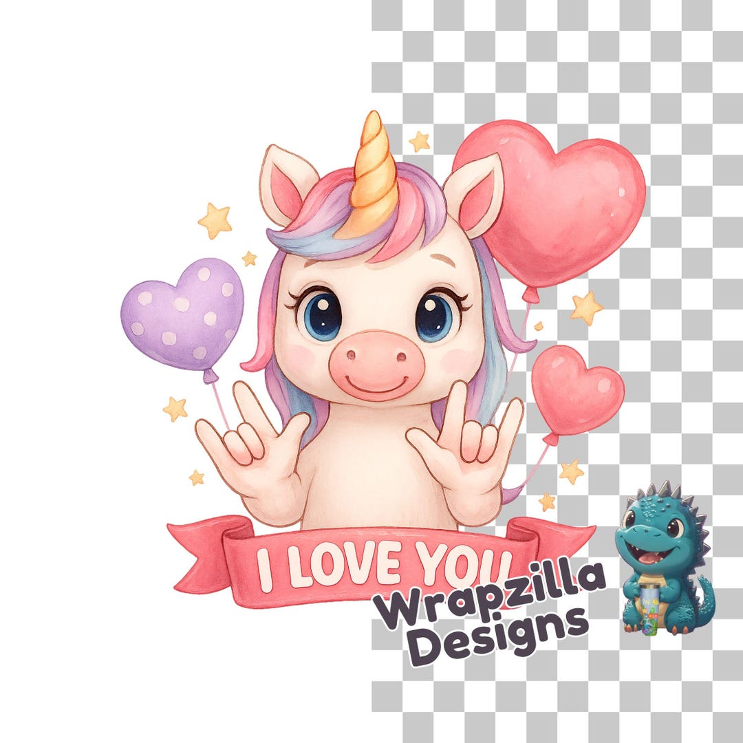 ASL Unicorn PNG: I Love You Sign Language Clipart (digital Download) - Etsy