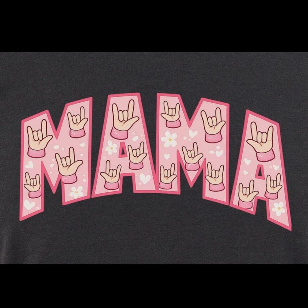 ASL Mama PNG Clipart, Sign Language Love Text, Deaf Inclusive Design - Etsy