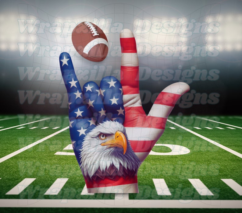 ASL Tumbler Wrap American Sign Language Ily Football 20oz Skinny ...