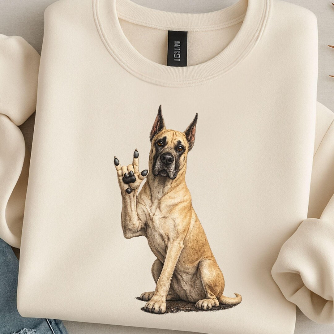 ASL Dane PNG: I Love You Dog Clipart (digital Download) - Etsy