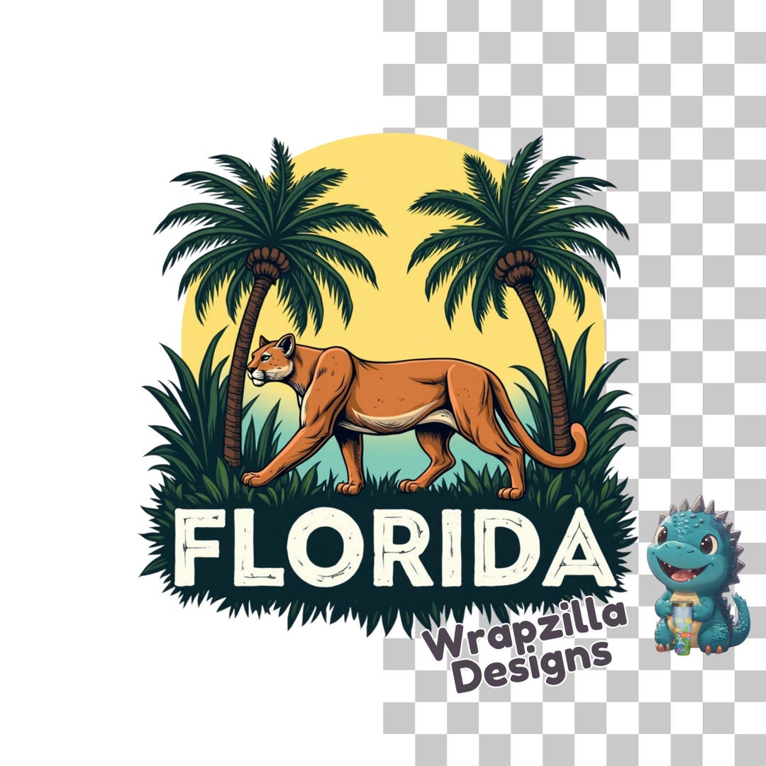 Florida Panther Clipart: Tropical Wildlife PNG (digital Download) - Etsy