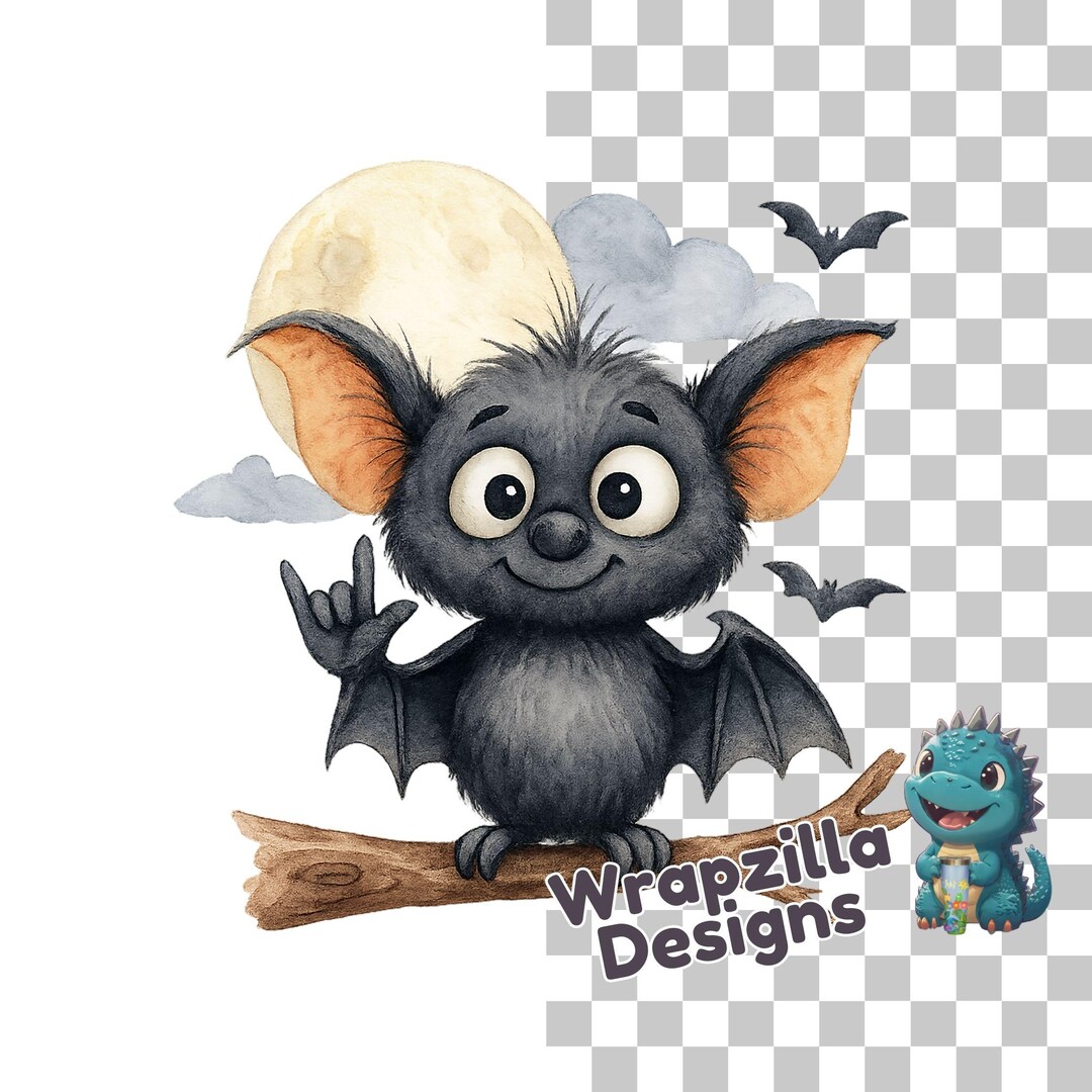 Halloween Bat Clipart PNG: ASL I Love You Sign, Moon Illustration ...