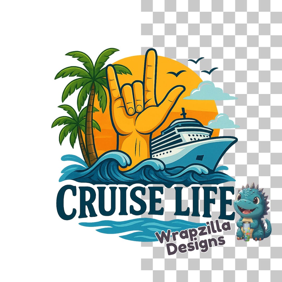 Cruise Life ASL Hand Sign PNG: Deaf-friendly Vacation Graphic (digital ...