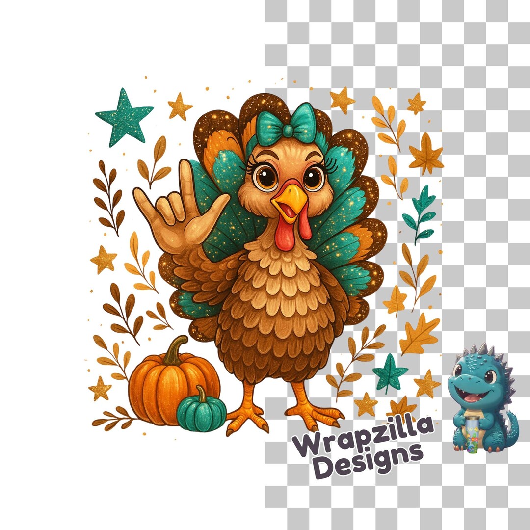 ASL Turkey Clipart PNG, Sign Language Thanksgiving Design, I Love You ...