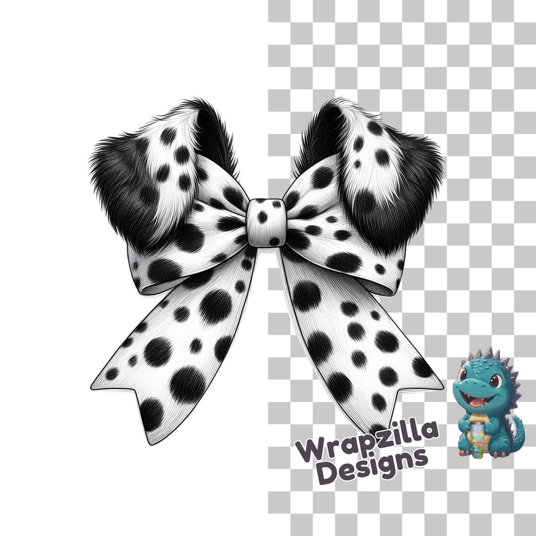 Dalmatian Bow Clipart, Dog Ears, Sublimation Design (PNG Digital ...