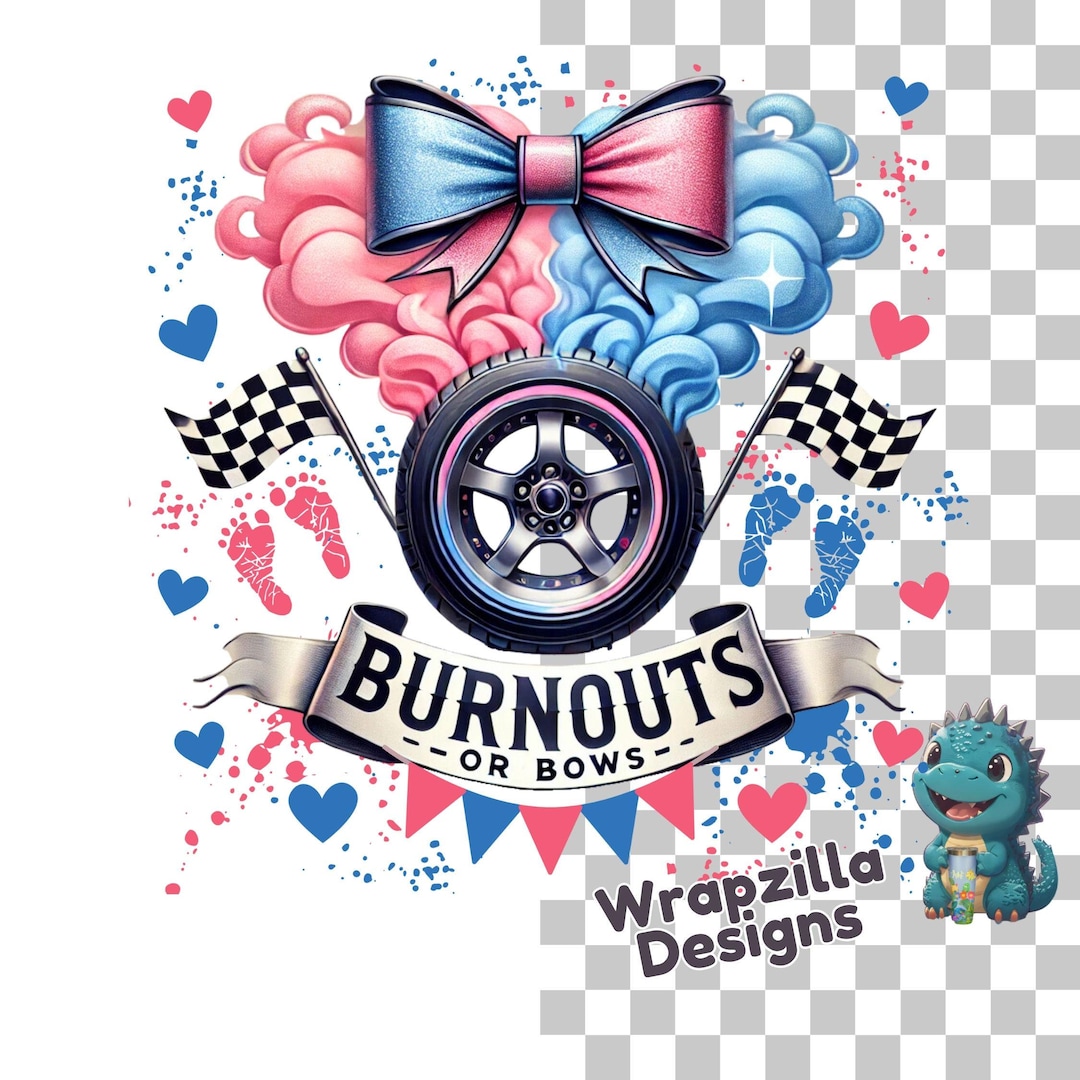 Gender Reveal Clipart Png Burnouts Or Bows Design Pink And Blue Smoke Tire Clipart Gender