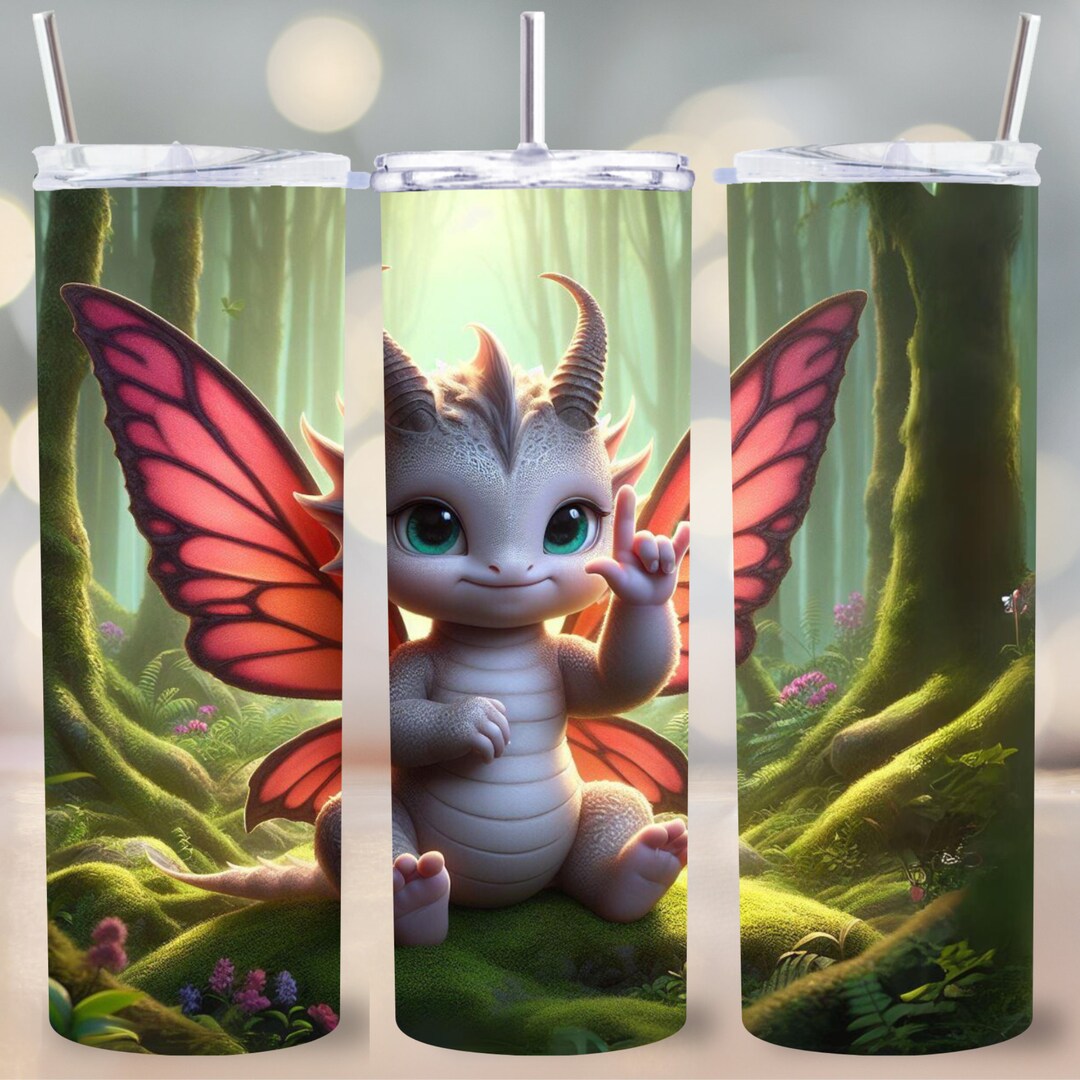 ASL Tumbler Wrap American Sign Language Ily Dragon 20oz Skinny ...