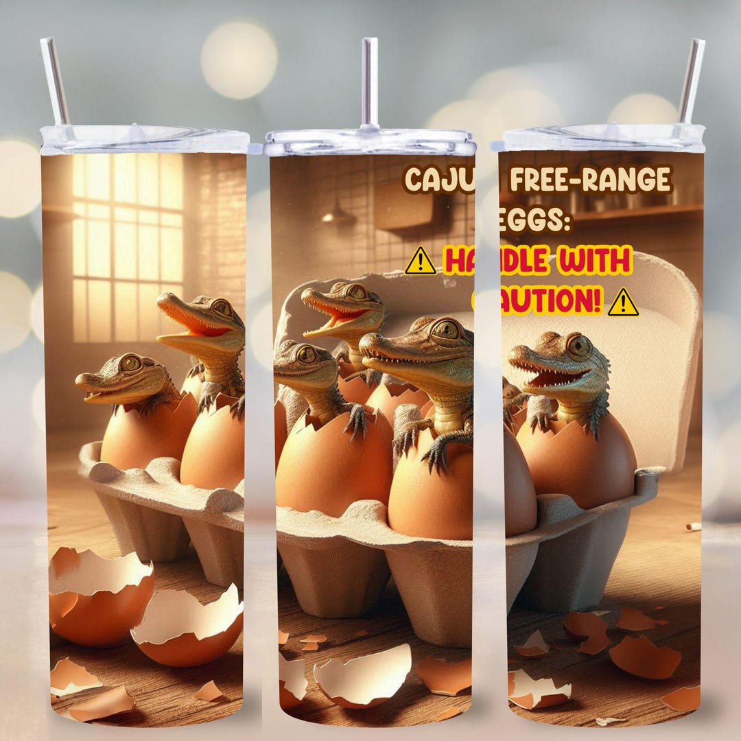 Funny Cajun Alligator Eggs Tumbler Wrap PNG, Southern Humor Sublimation, Gator Hatchlings ...