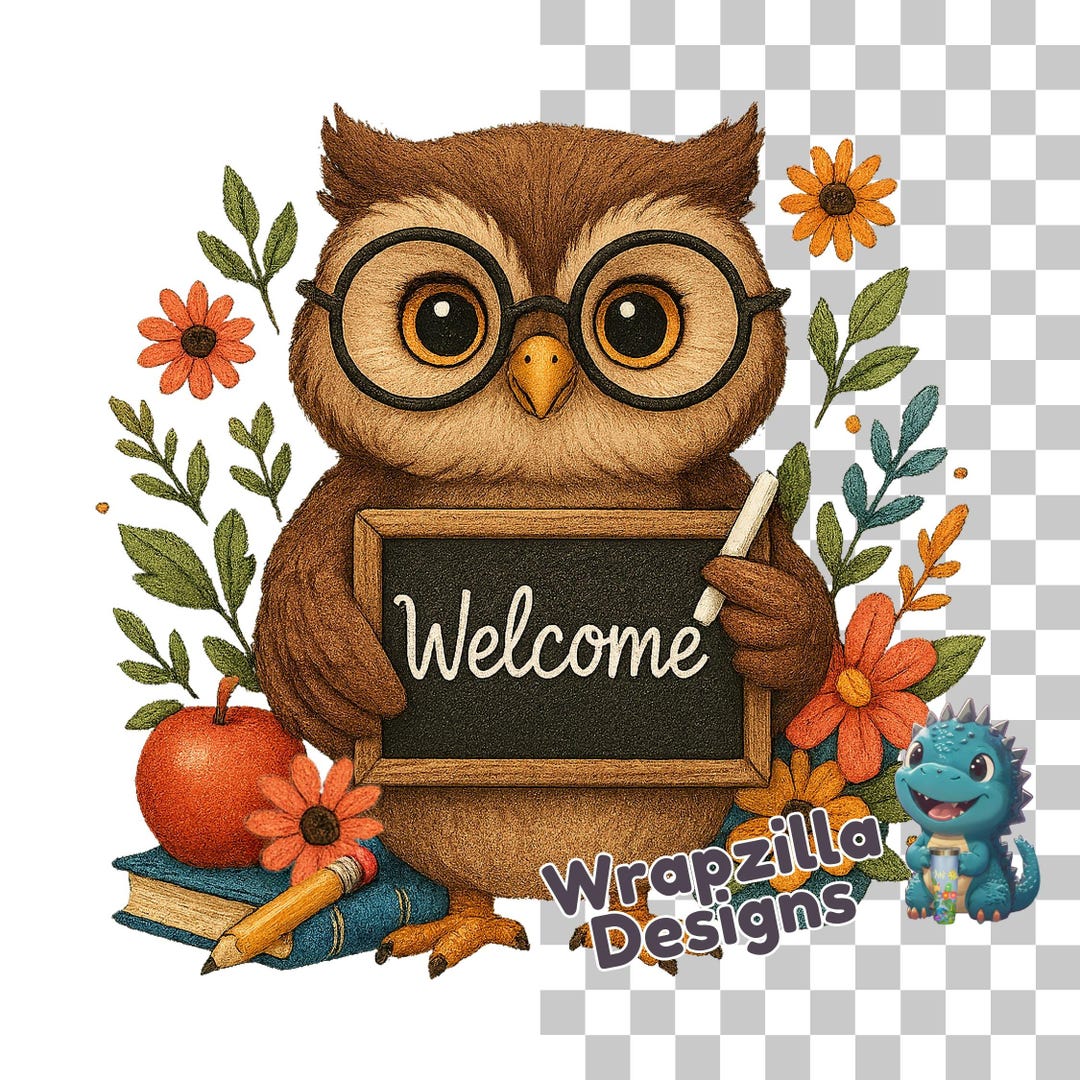 Welcome Owl PNG: Teacher Classroom Clipart (digital Download) - Etsy