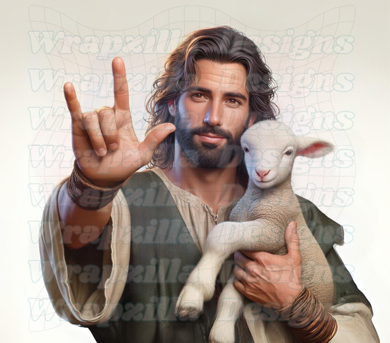 Jesus ASL Tumbler Wrap American Sign Language Lamb 20oz Skinny ...