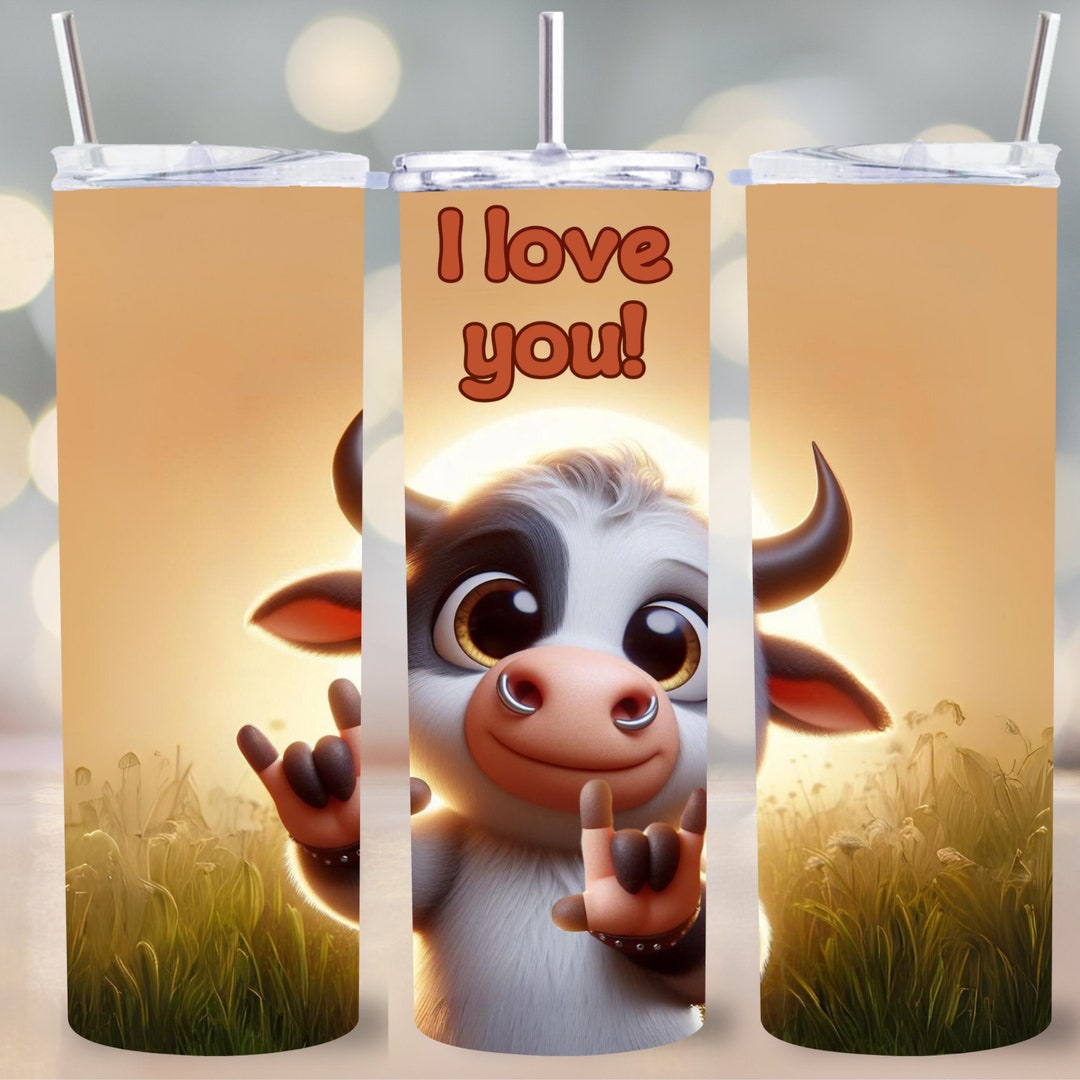 ASL Baby Bull Tumbler Wrap: I Love You Design (digital Download) - Etsy