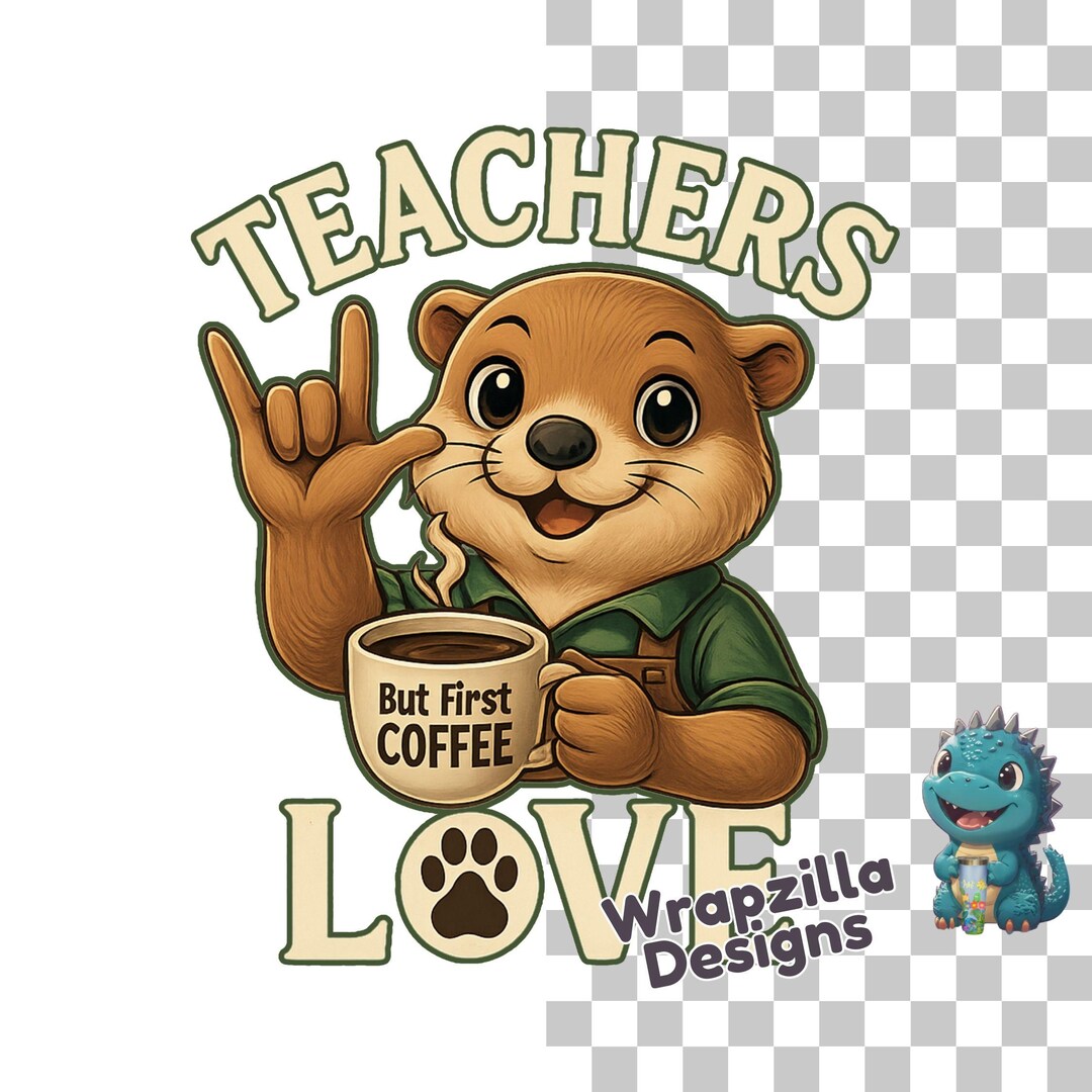 ASL Teacher Appreciation PNG, ASL I Love You Hand Sign With Coffee Cup ...