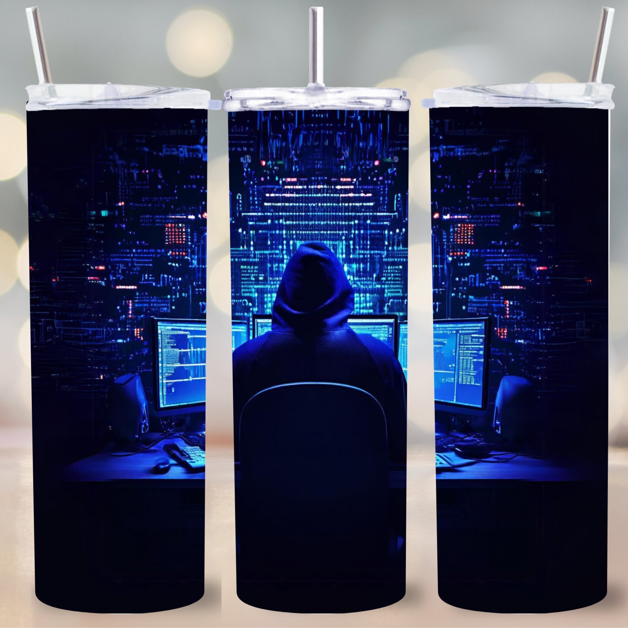 Gamer PC Tumbler Wrap: Computer Art Sublimation Design (digital ...