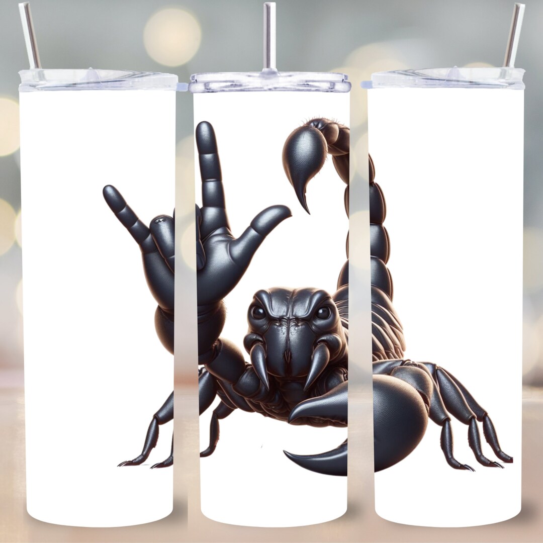 ASL Ily Tumbler Wrap American Sign Language Scorpion 20oz Skinny ...