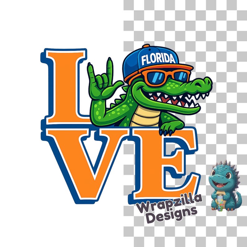 Florida Alligator LOVE Clipart: ASL Hand Sign PNG (digital Download) - Etsy