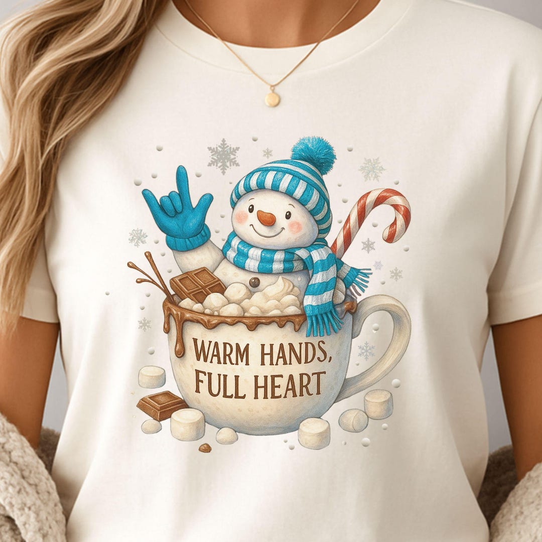 ASL Snowman Hot Chocolate Clipart PNG, Digital Download - Etsy