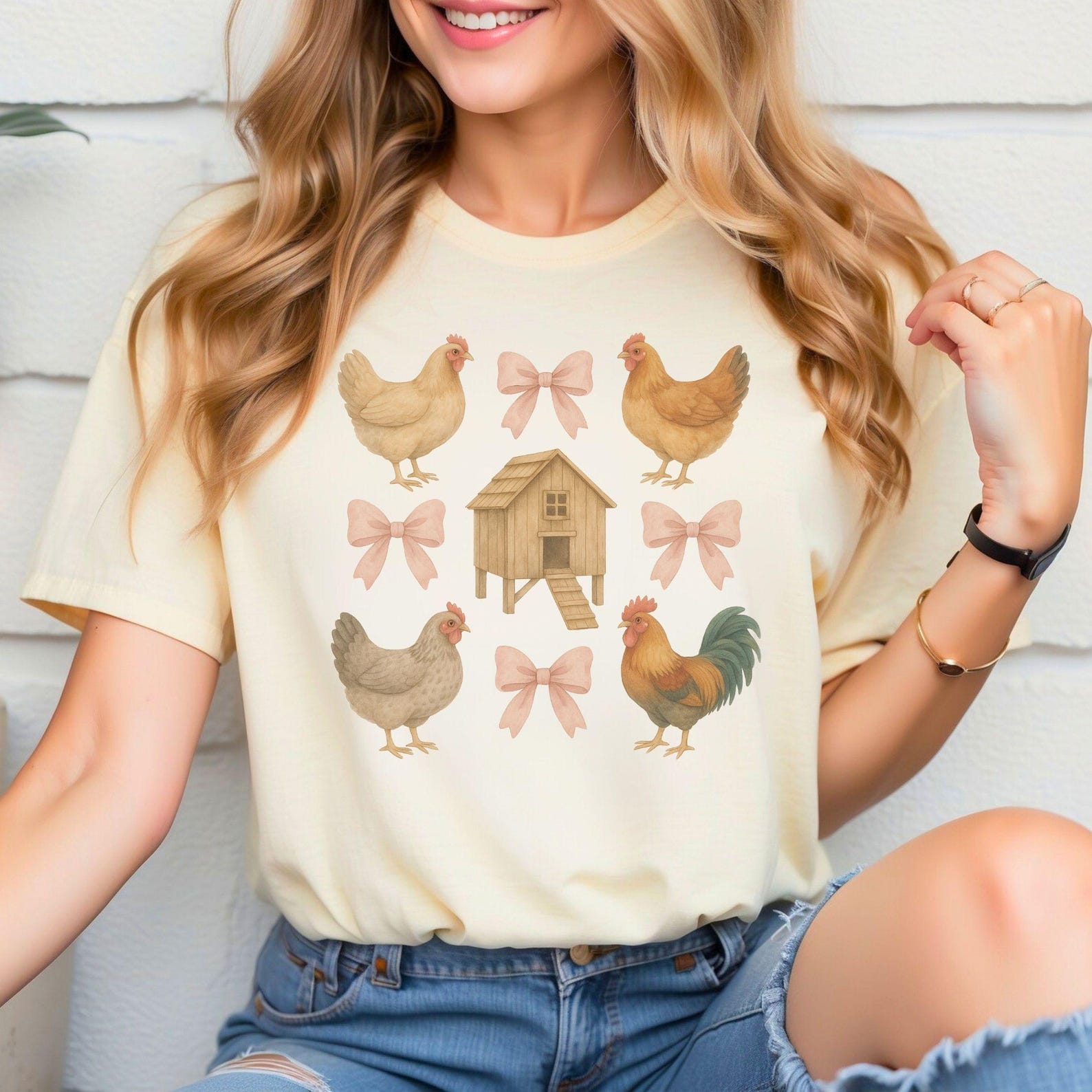 Cottagecore Chicken Clipart Bundle: Farm Animal Pngs for Nursery Art ...