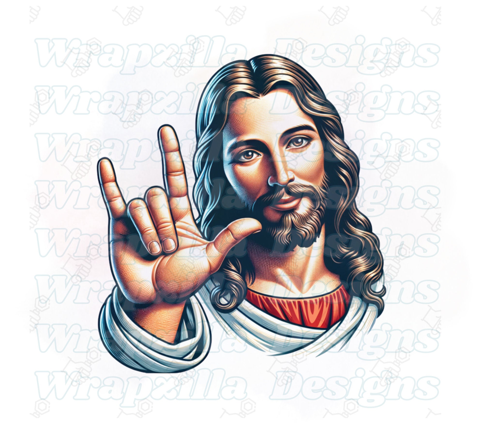 ASL Tumbler Wrap American Sign Language Jesus Ily 20oz Skinny ...