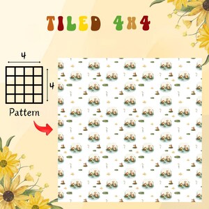 Cute Otter Seamless Pattern PNG, Baby Otters on Lily Pads Digital Paper ...