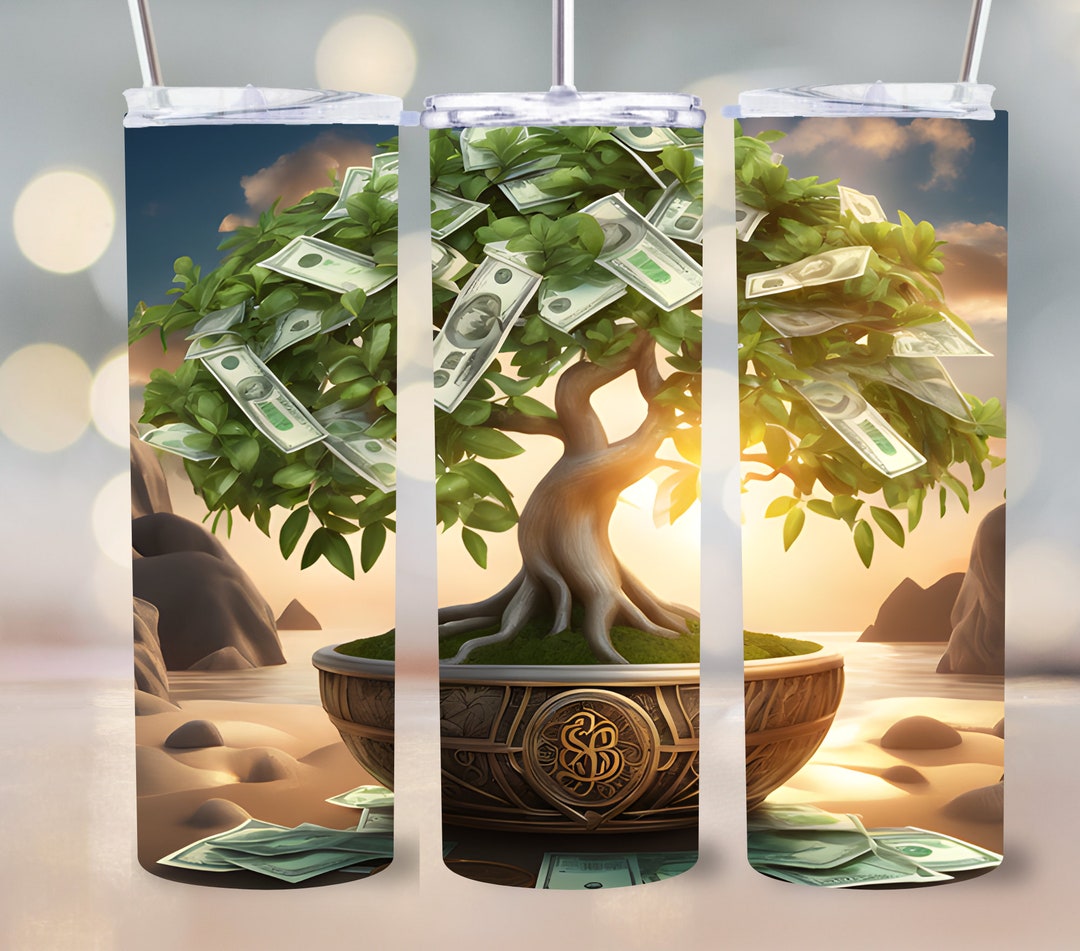 Money Tree Tumbler Wrap Joke Money Really Does Grow on Trees 20oz ...