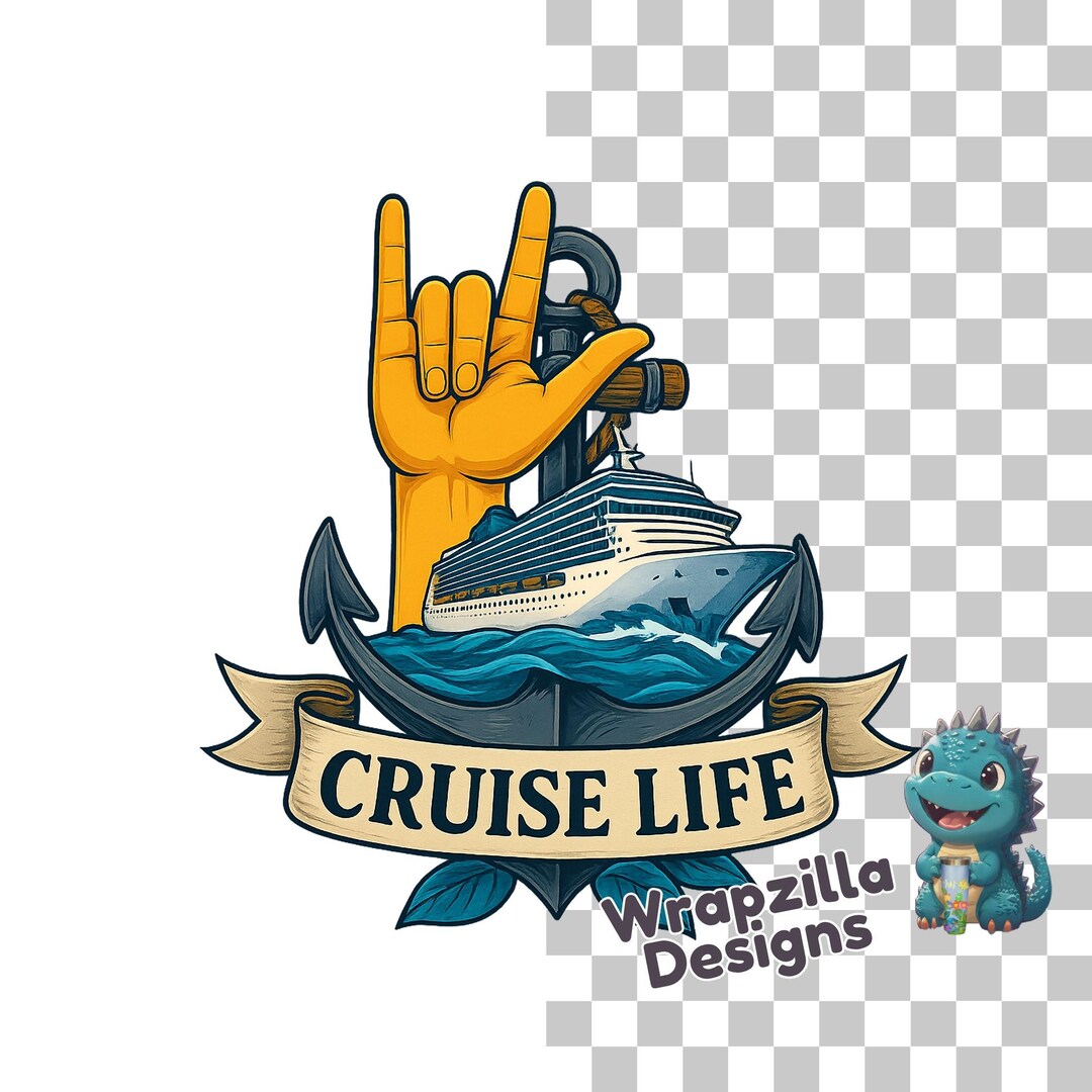 Cruise Life Clipart PNG, ASL I Love You Hand Sign With Cruise Ship ...