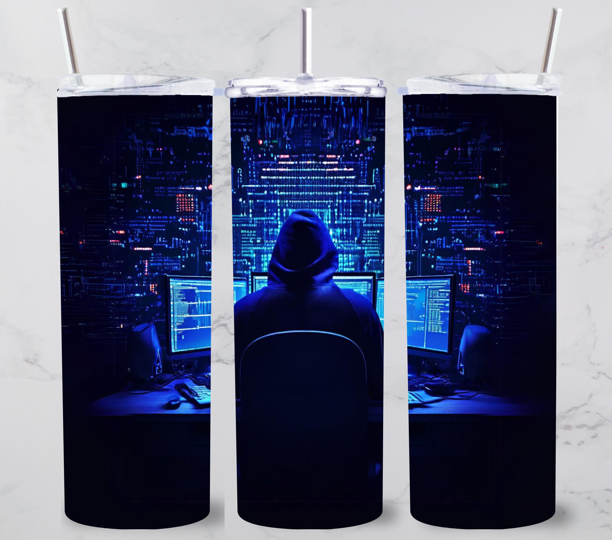 Gamer PC Tumbler Wrap: Computer Art Sublimation Design (digital ...
