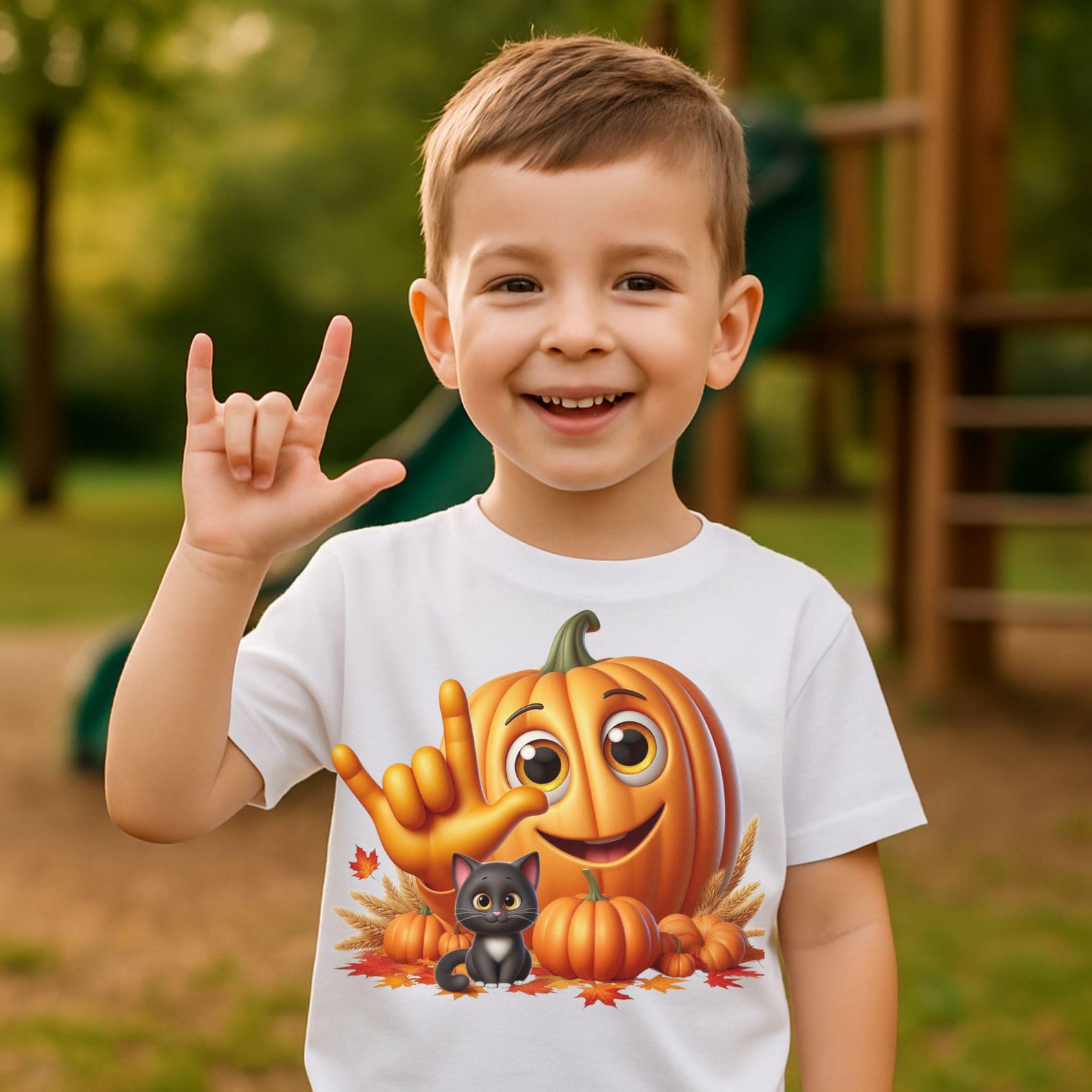 ASL I Love You Pumpkin Cat PNG: Halloween Clipart (digital Download - Etsy