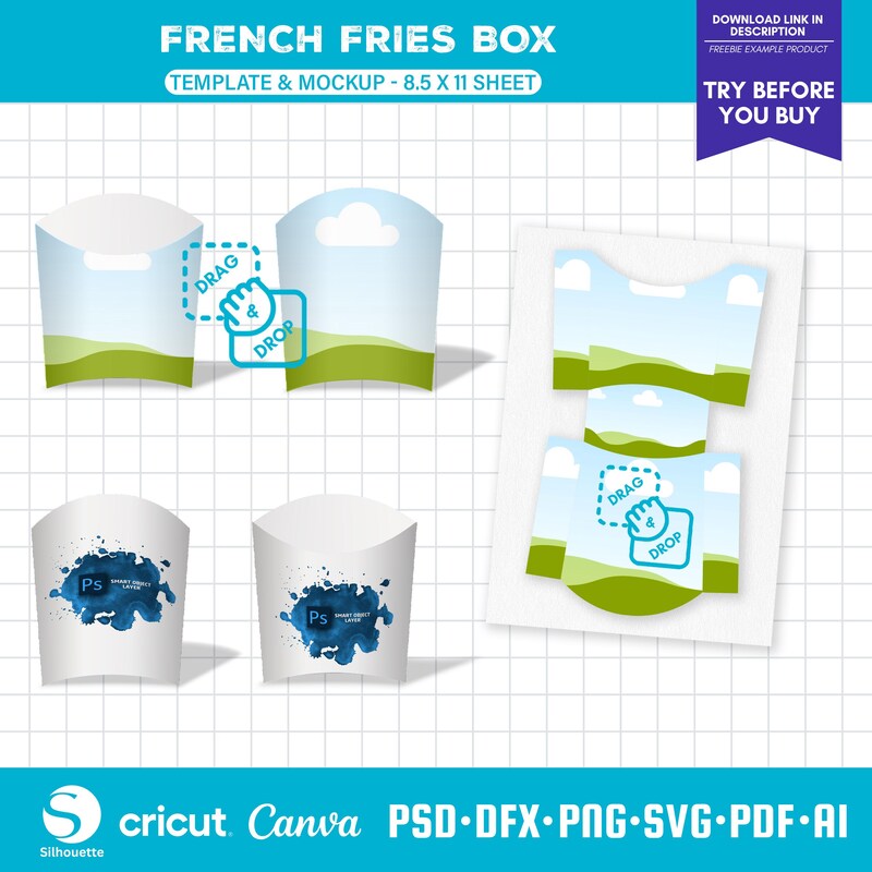 French Fry Box - Etsy