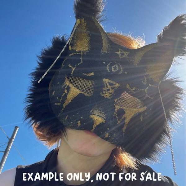 Opal Therian Cat Mask - Etsy