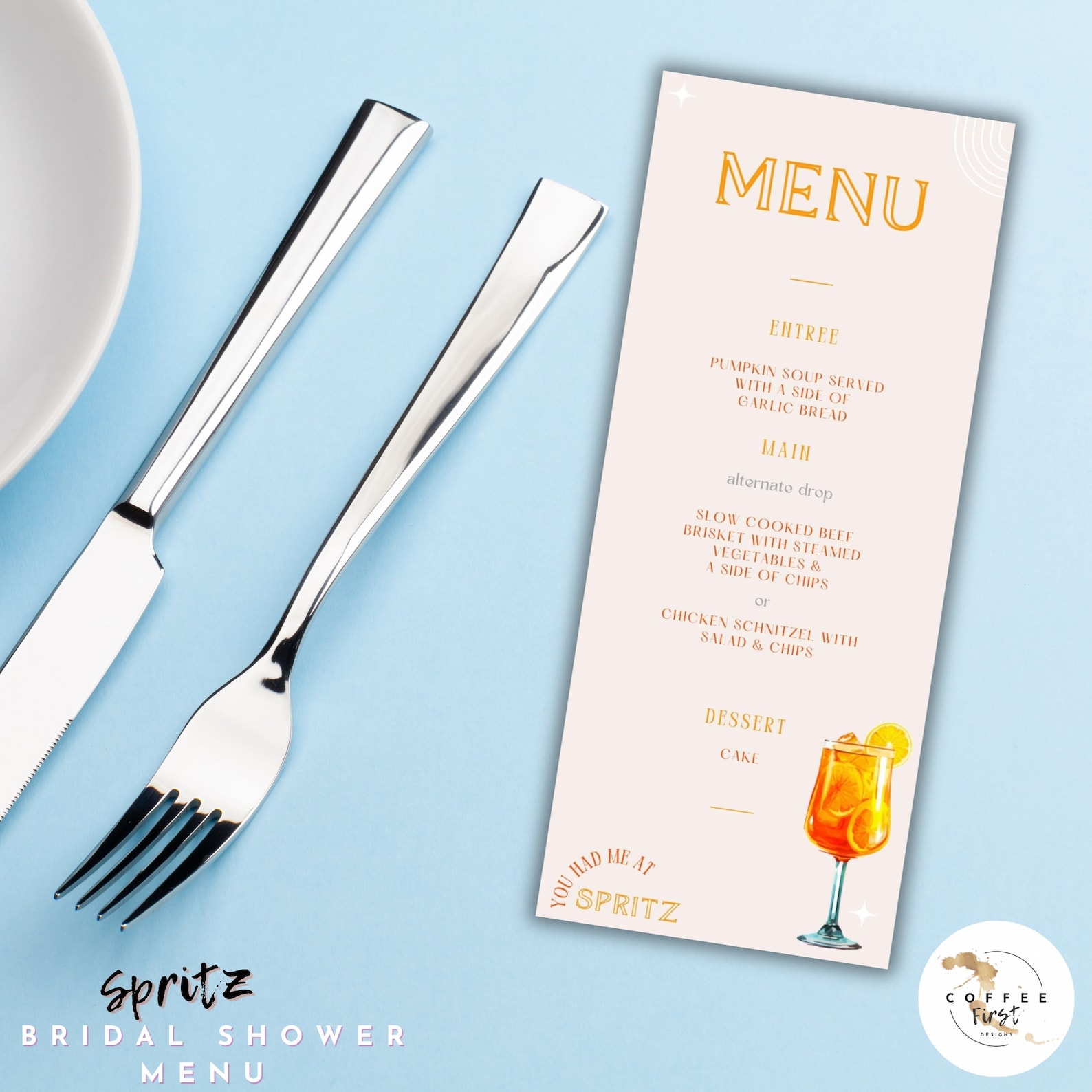 Bridal Shower Menu | Aperol Spritz Recipe | Allegra Collection | Love ...