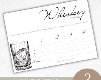 WHISKEY | TASTING | Placemat | Printable | Instant Download - Etsy