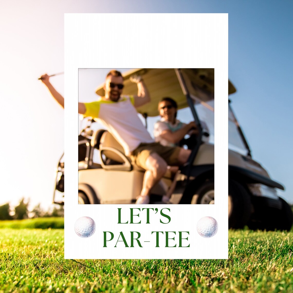 Let's Par-tee GOLF Selfie Frame, Photo Booth, Canva, Corporate Golf ...