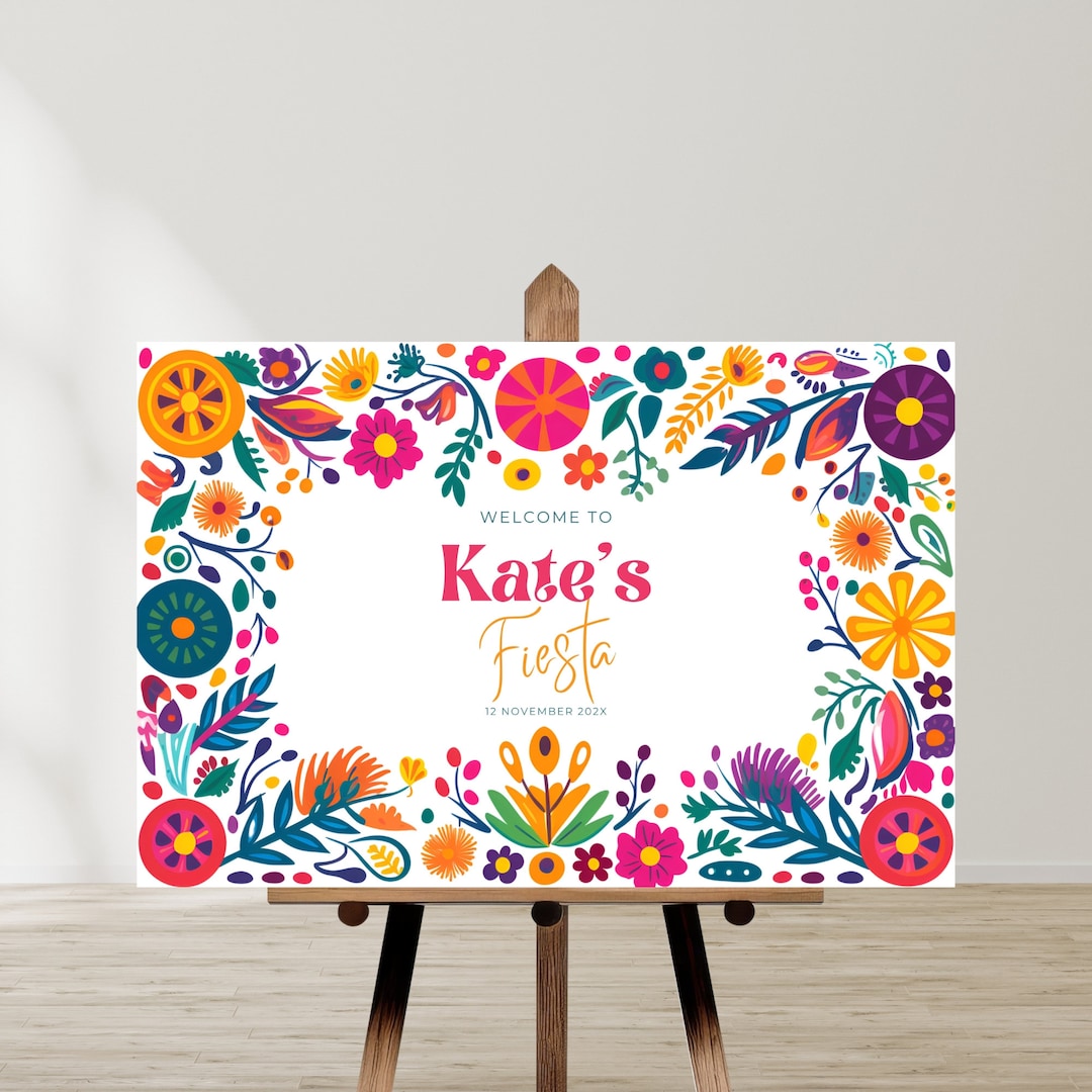 Mexican Fiesta Welcome Sign, Mexico Theme Wedding, Fiesta Shower ...