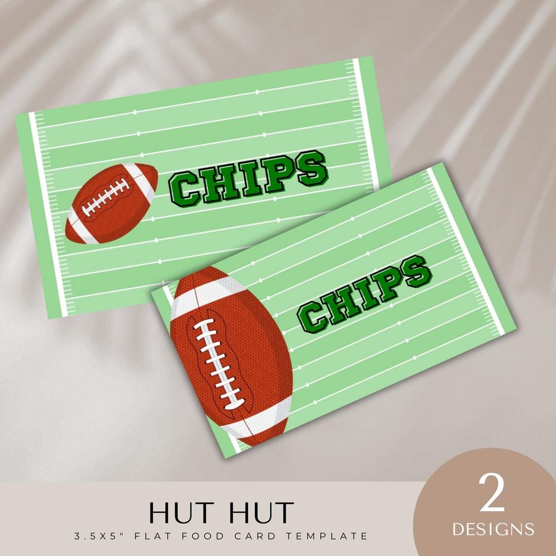 Football Party Food Labels, Boy Decor, Birthday, Bday, Editable Canva ...